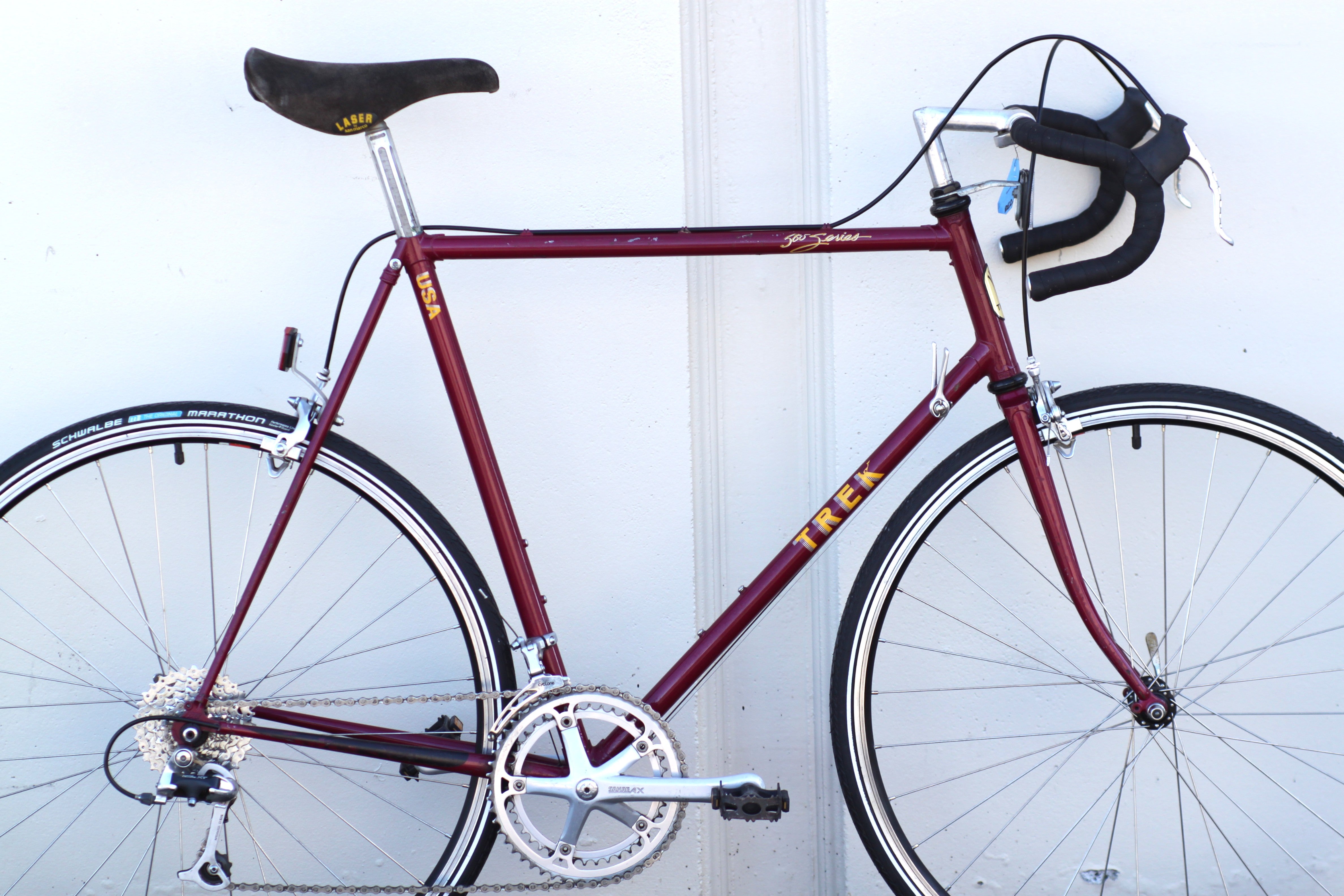 Trek 500 Series Vintage Lugged Steel Road Bike - New Tires burgundy ...