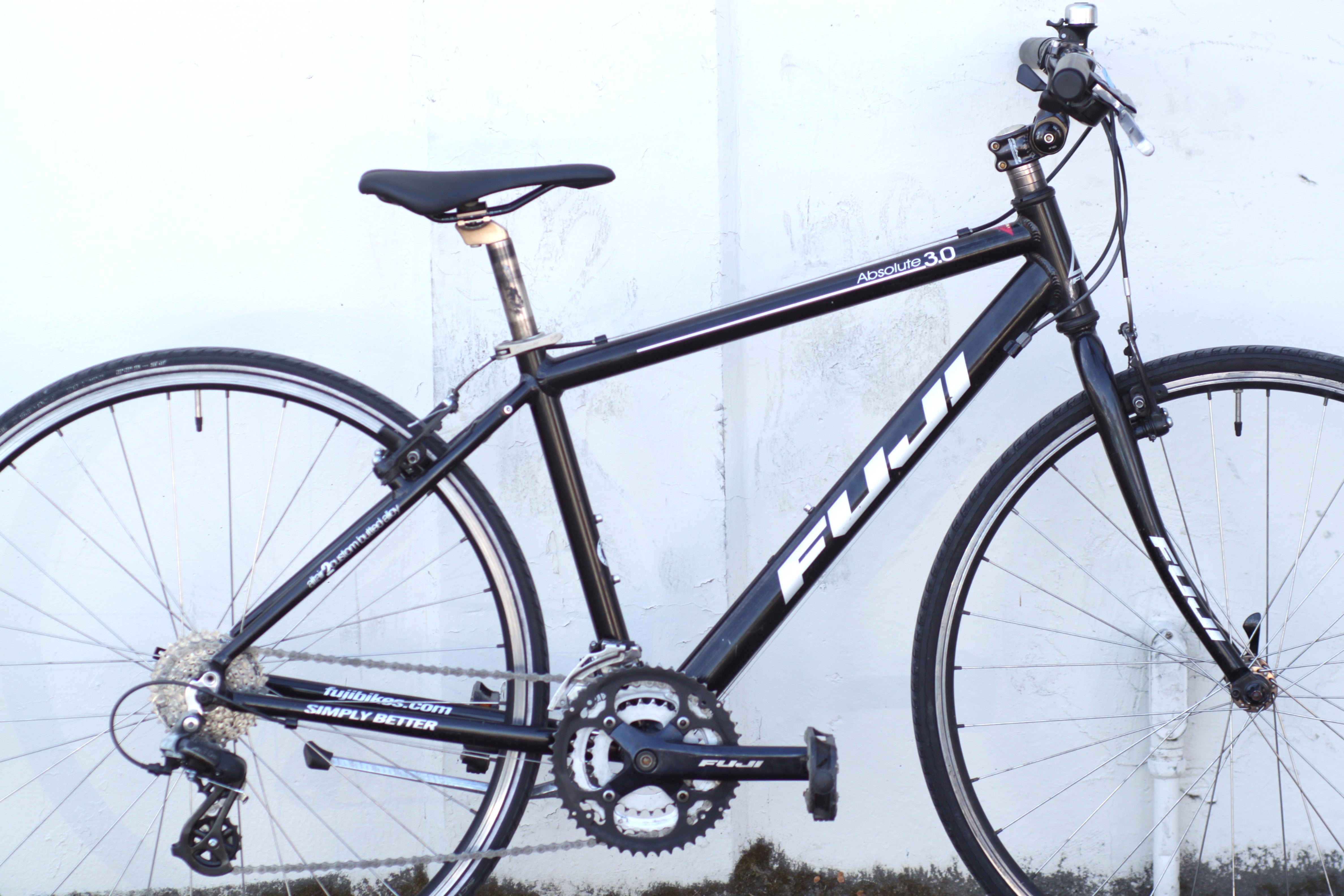 Fuji Absolute 3.0 Commuter Fitness Hybrid Bike with Adjustable Stem 17 ...