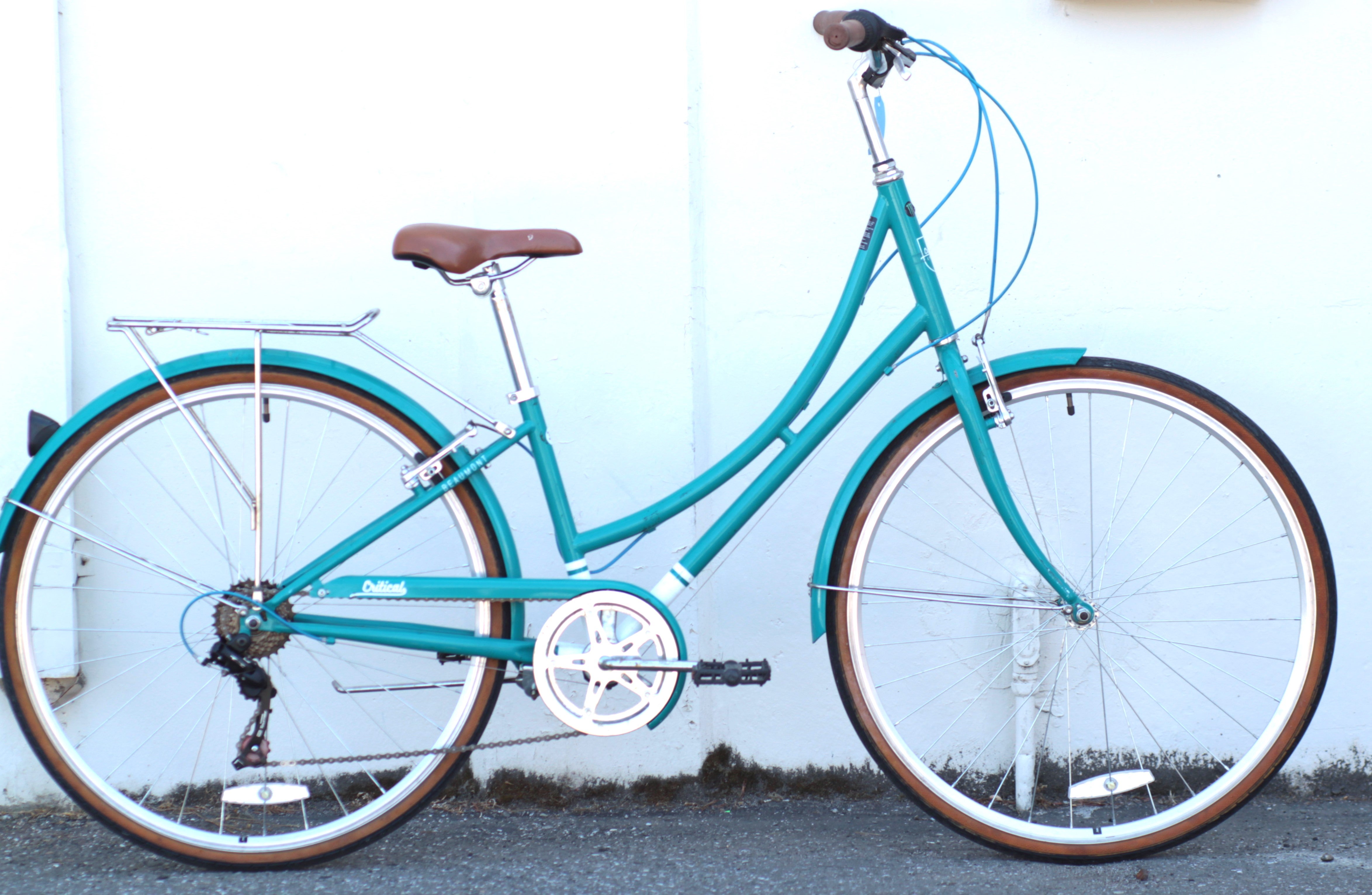 Critical Cycles Beaumont City Bike Step-Through 7-Speed Cruiser 38 blue ...