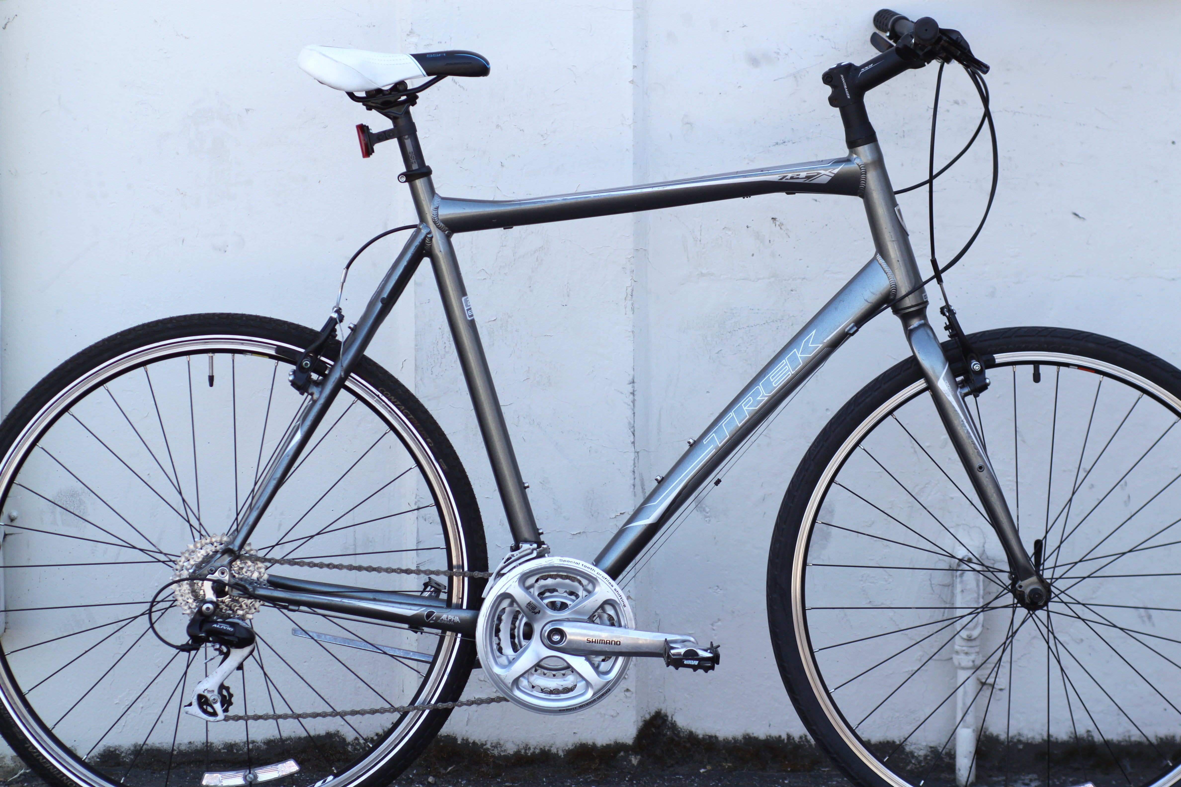 Trek 7.2 FX Commuter Hybrid with Shimano Drivetrain, Tall Bike 25"/63 ...