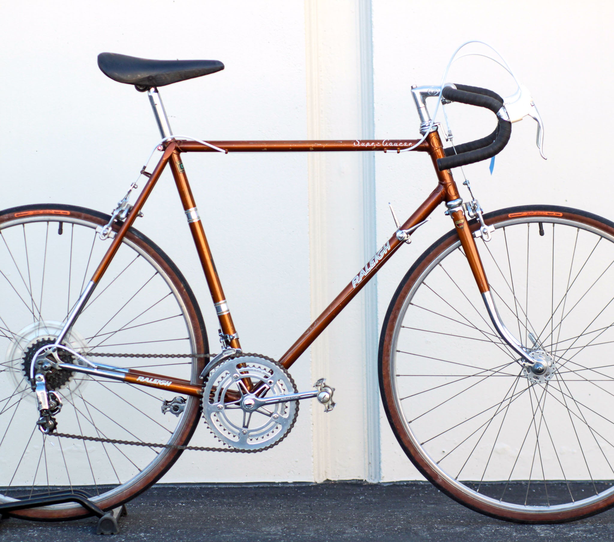Raleigh Super Course Carlton Reynolds 531 Steel Road Bike AS IS brown ...