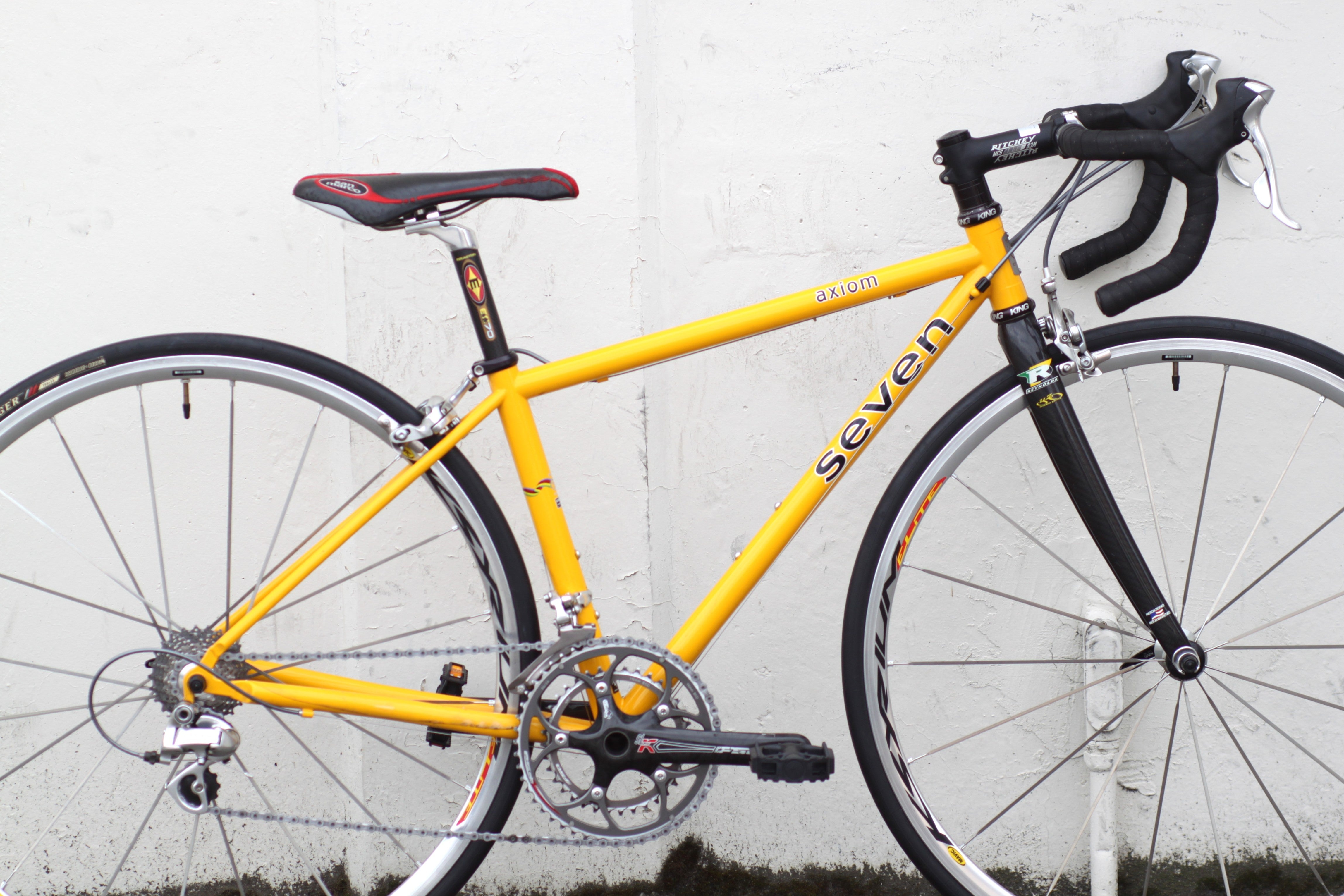 Seven Axiom Custom Steel Road Bike with Dura-Ace yellow - ULVU | Used ...