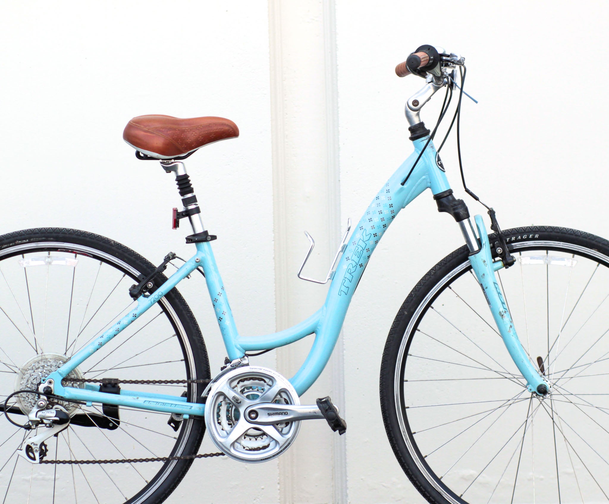 Trek 7200 WSD Step-Thru Women’s Commuter Hybrid Bike with RST Fork blue - RLJM | Used Bikes for ...