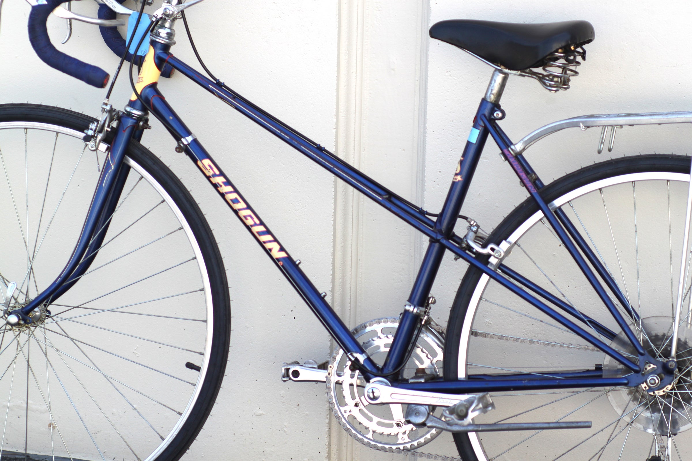 Shogun 400 Vintage Steel Mixte with Rear Rack blue - ICQC | Used Bikes ...