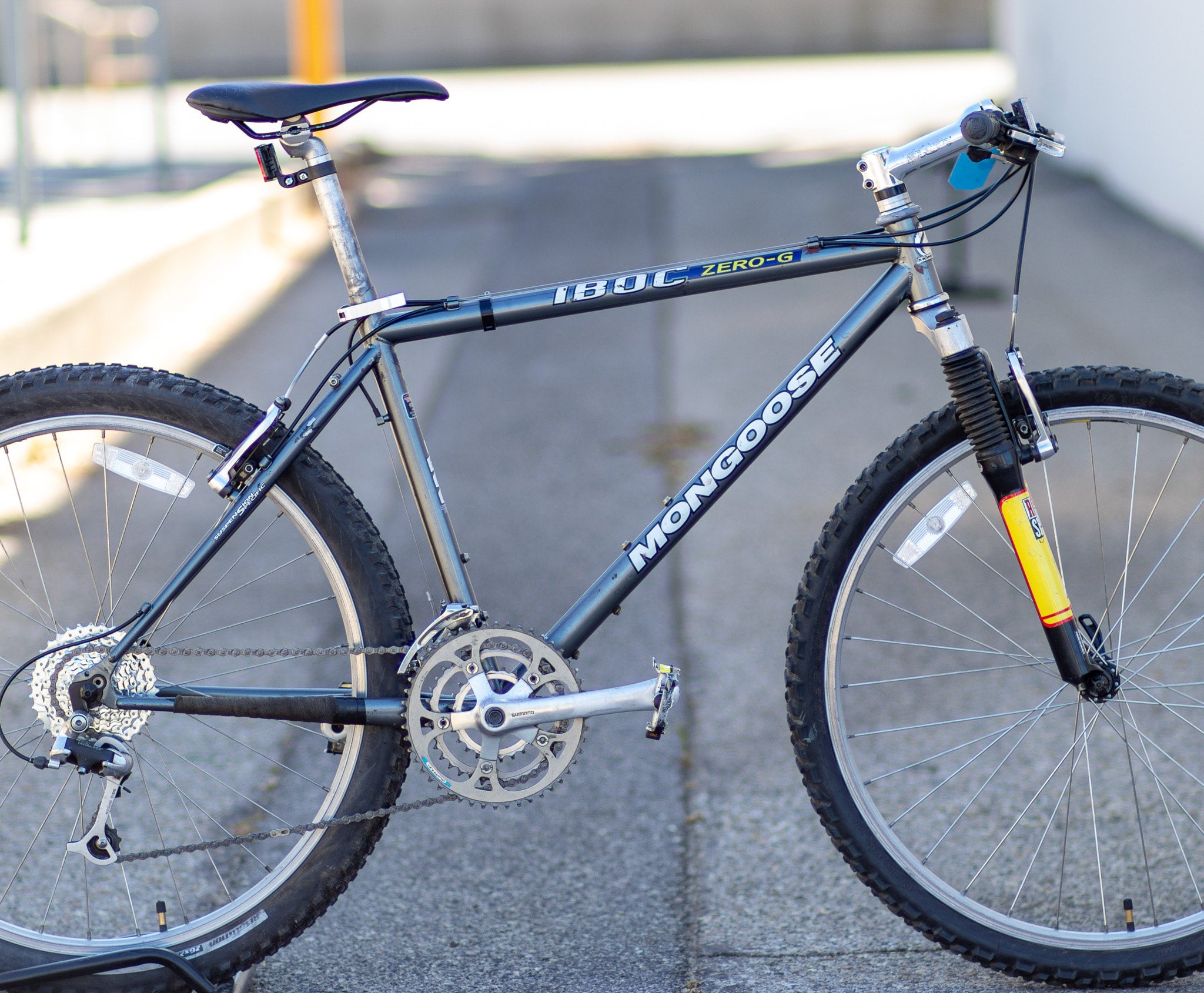Mongoose IBOC Zero G Vintage Hardtail Mountain Bike with RockShox Judy XC Fork gray - RXGW ...