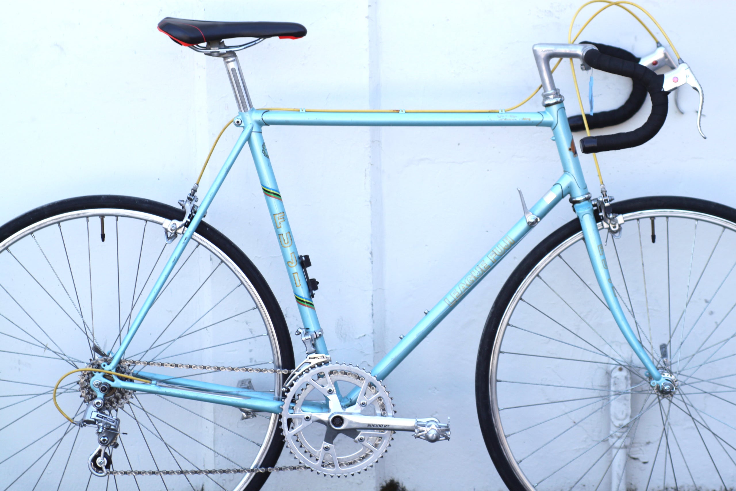 Fuji League Vintage Lugged Steel Road Bike with Suntour LePreeL blue ...