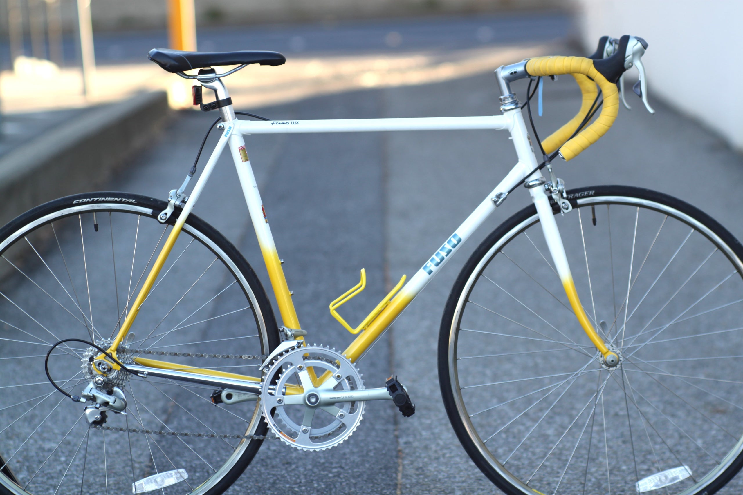 Fuso Lux Classic Lugged Columbus SLX Steel Road Bike from the Shop of Dave Moulton white/yellow ...