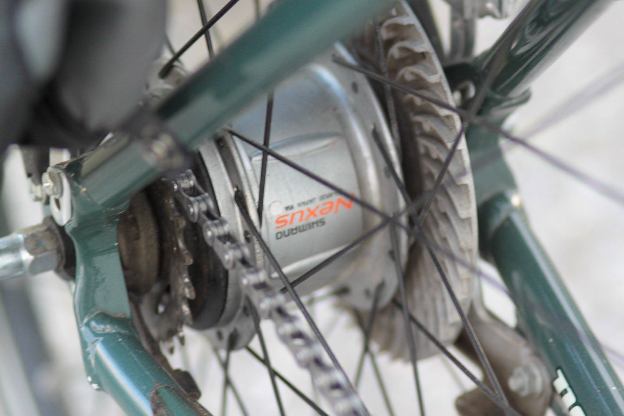 Novara Fusion Hybrid Bike with Panniers Army Green | Used Bikes for ...